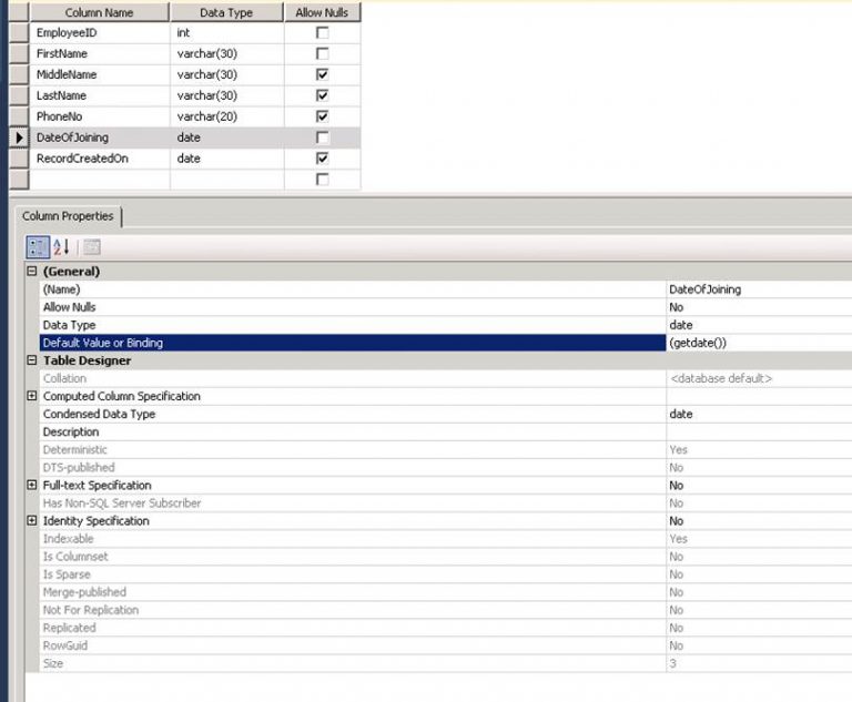 Add Default Value In SQL Server ErcanOPAK